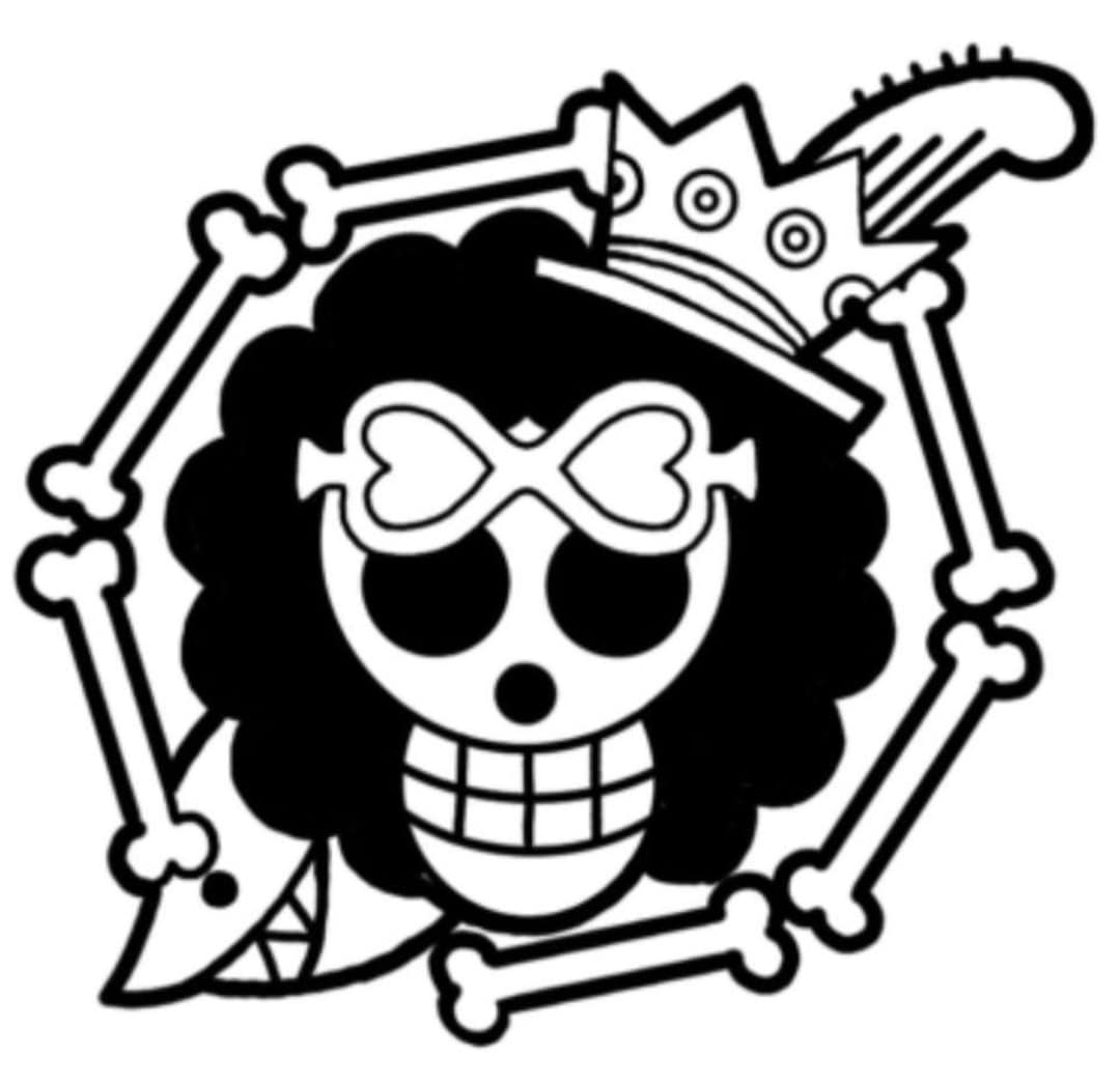 One Piece Brook Jolly Rogers Bumper Decal ; Window Decal ; Car Sticker ...