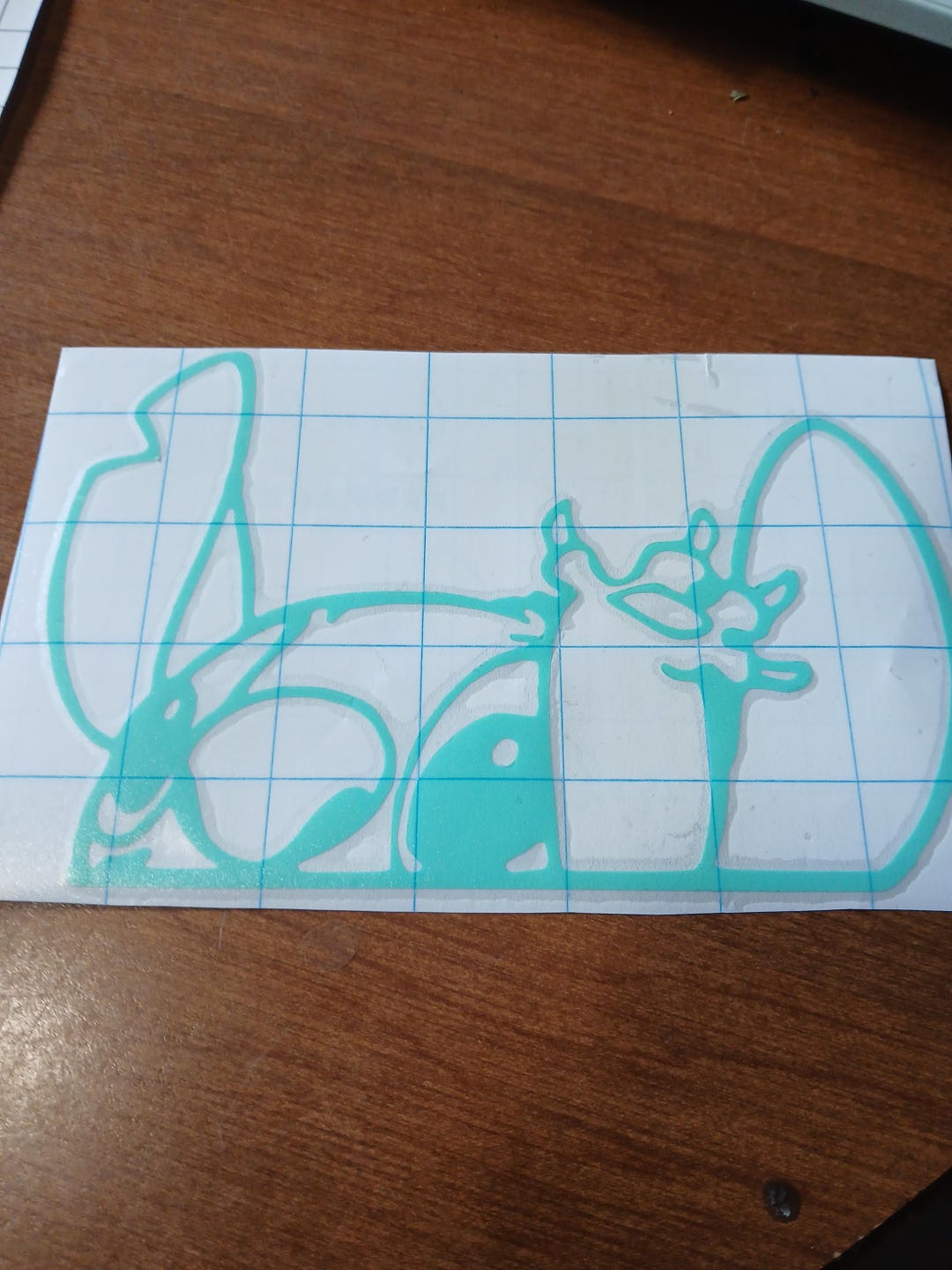 Stitch Waving Vinyl Decal ; Laptop Decal ; Window Sticker ; Bumper ...