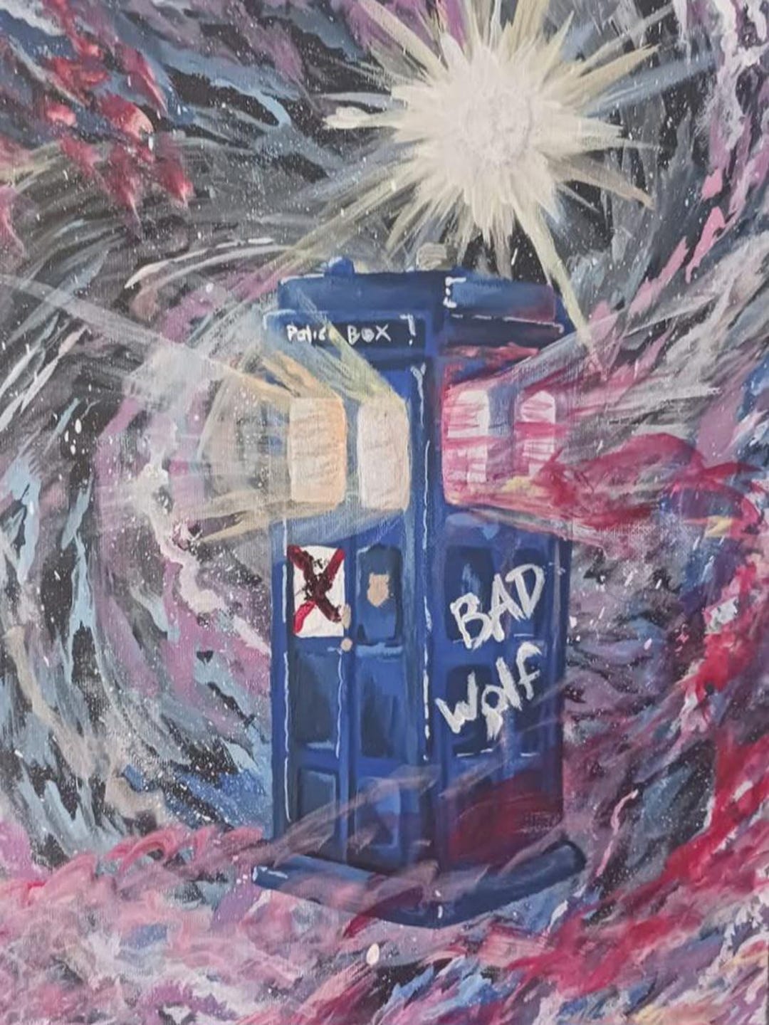 Tardis Fan Art Original Painting Print - Etsy