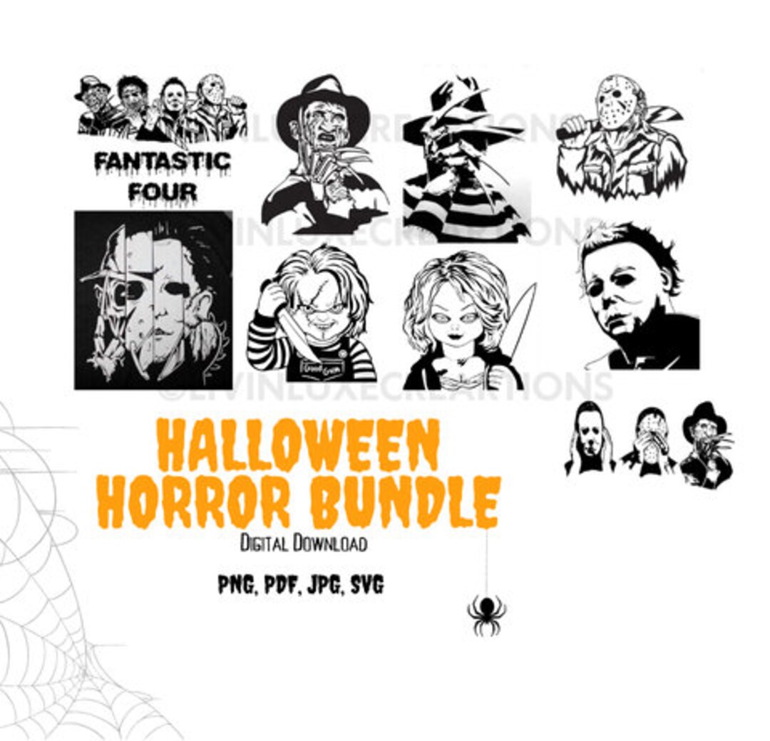 Halloween Horror Characters Bundle, Halloween Movie SVG Bundle, Scary ...