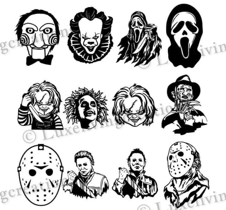 Halloween Horror Svg Bundle, Halloween Characters Svg Bundle, Horror ...