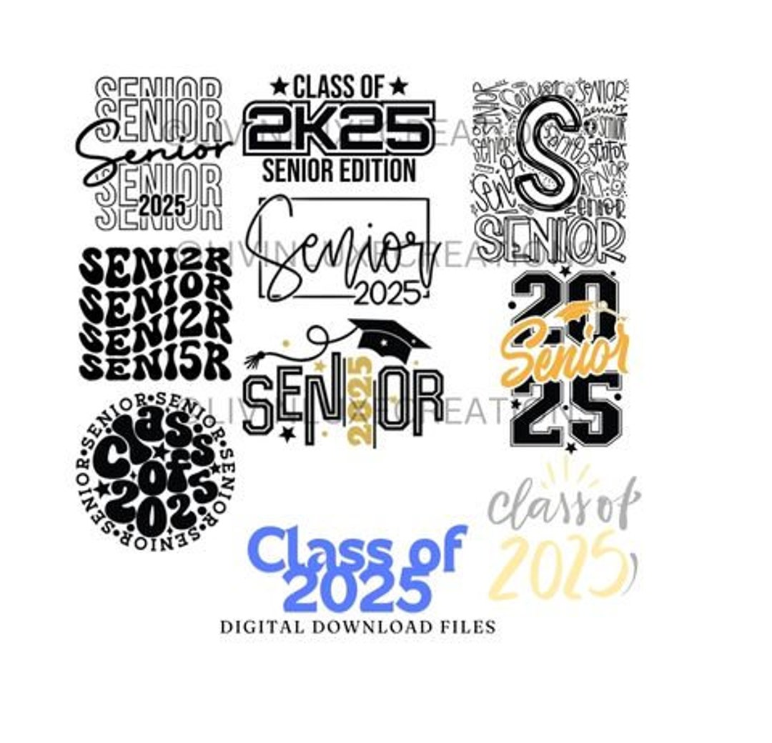 Class of 2025 SVG, Senior 2025 SVG Bundle, Graduation Sag Bundle ...