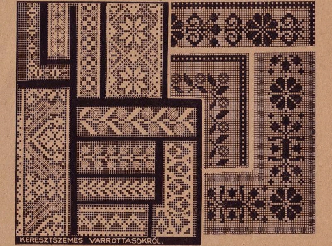Vintage Hungarian and Transilvanian Traditional Cross Stitch ...
