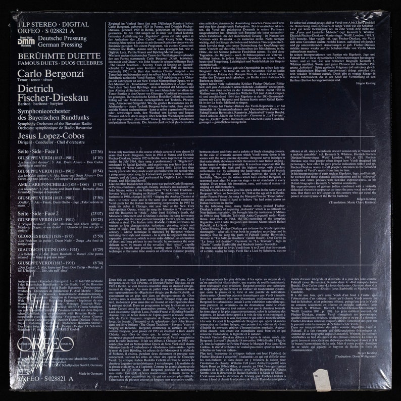 Carlo Bergonzi • Dietrich Fischer-dieskau • Jesus Lopez-cobos ...