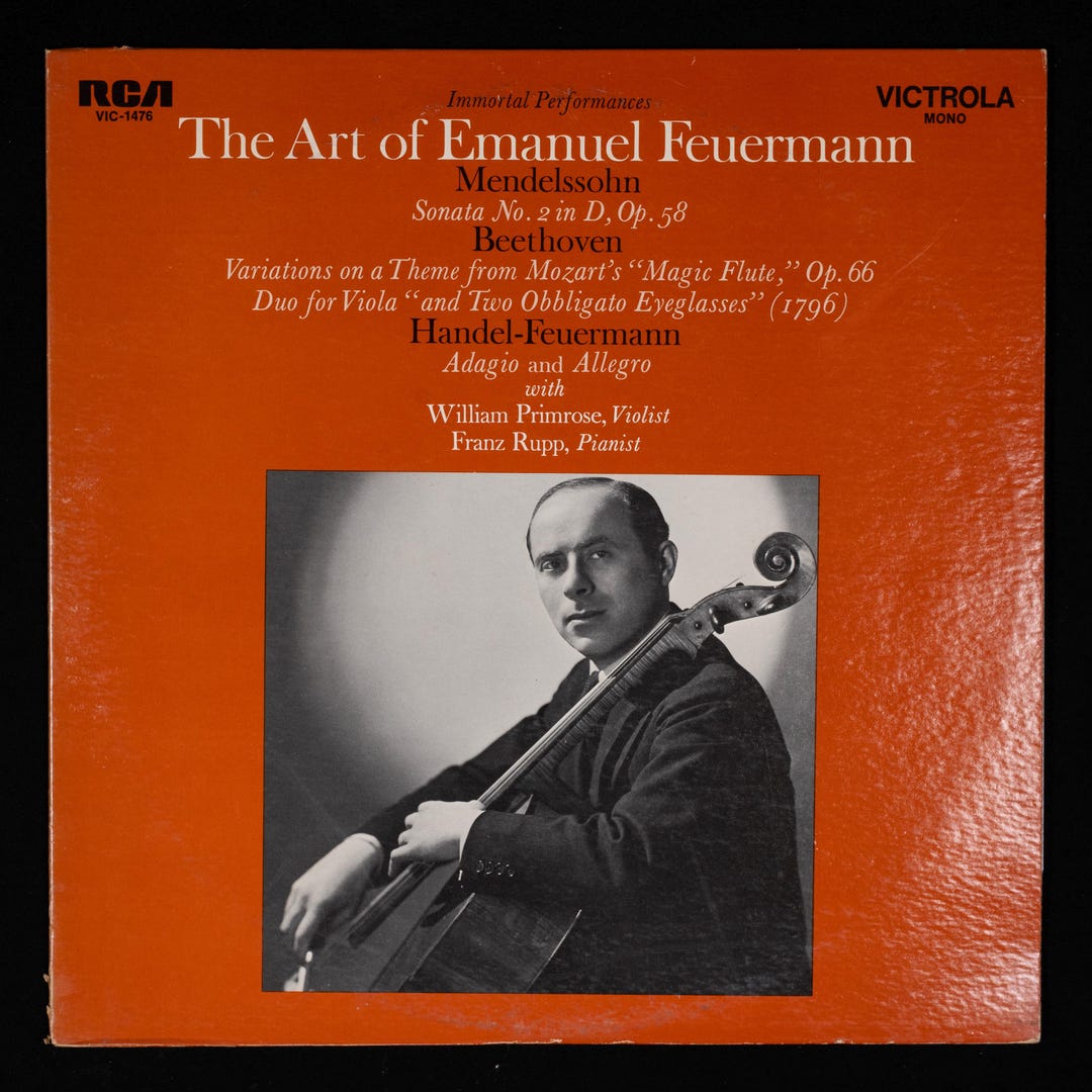 The Art of Emanuel Feuermann LP - Etsy