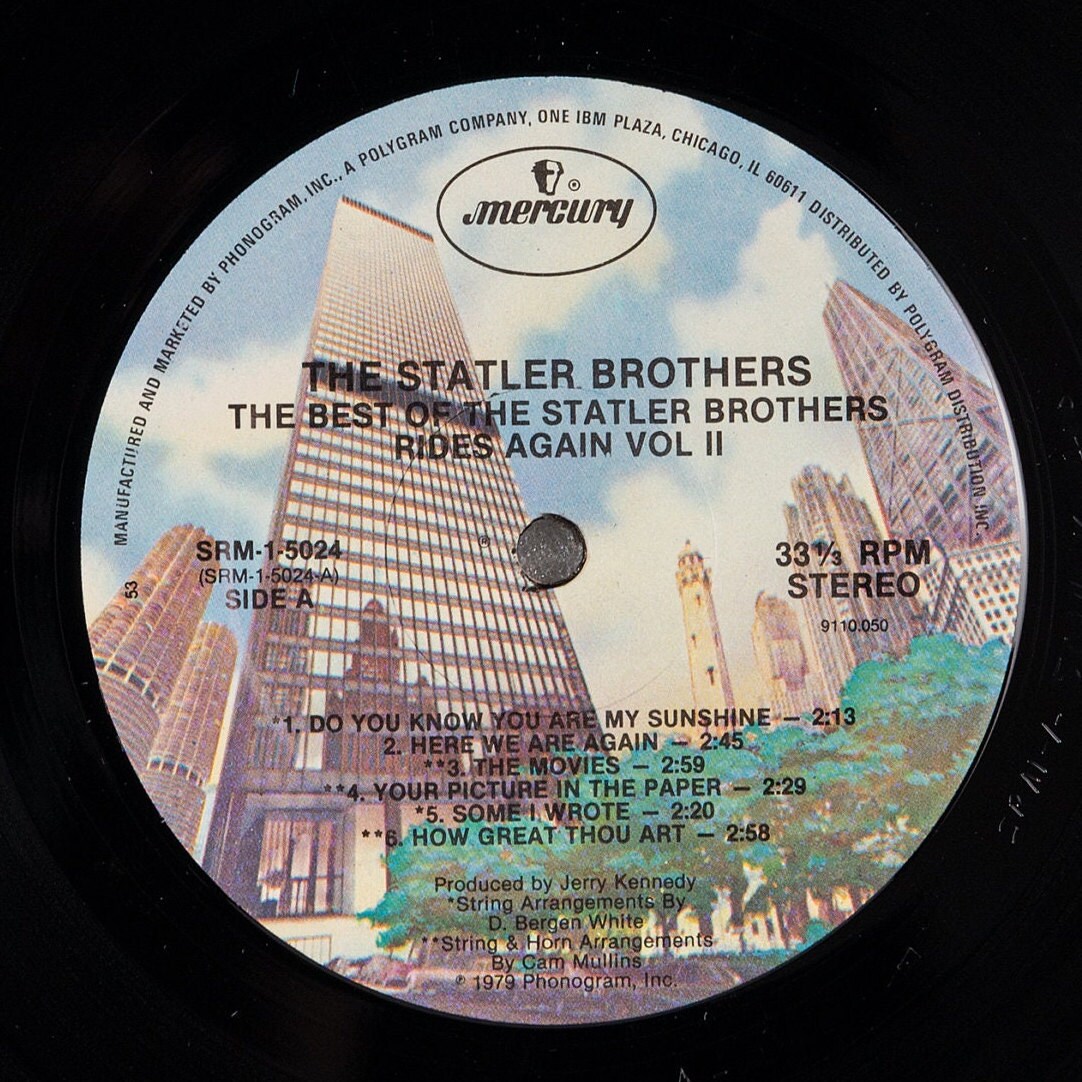 The Statler Brothers the Best of the Statler Bros. Rides Again Volume II LP - Etsy