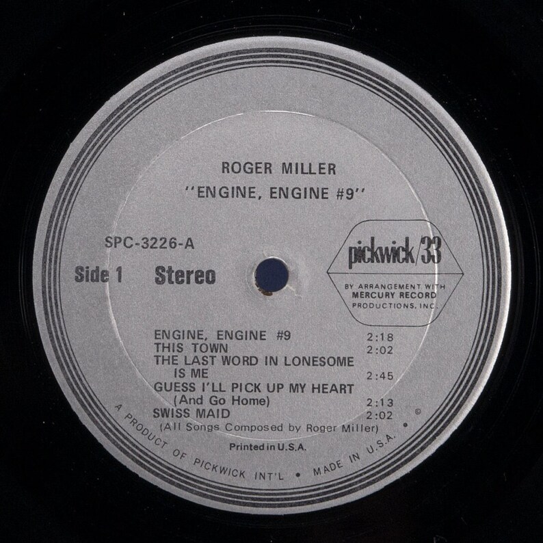 Roger Miller Engine, Engine No. 9 LP - Etsy