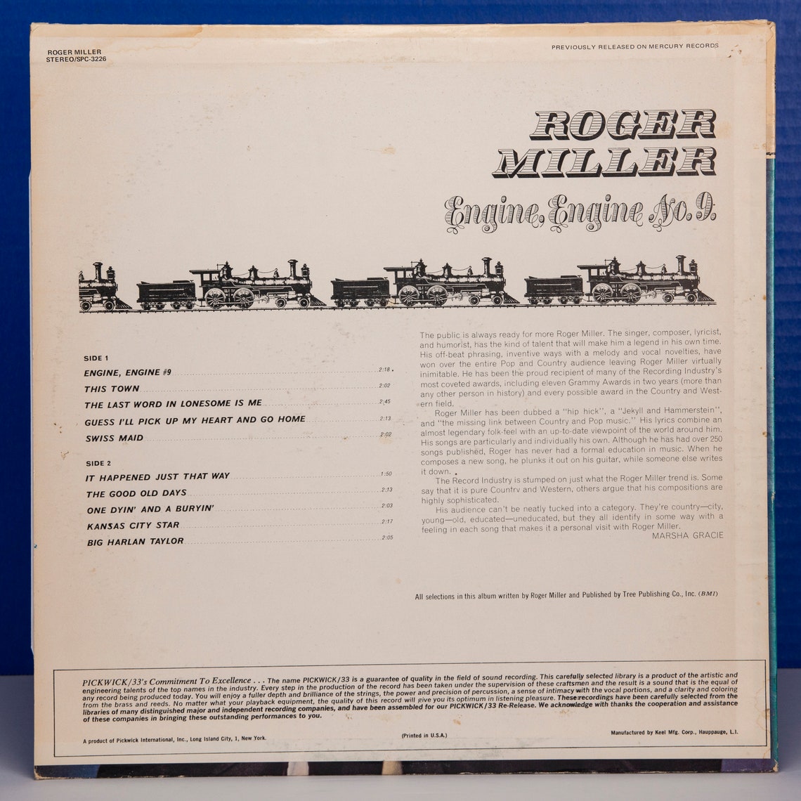 Roger Miller Engine, Engine No. 9 LP - Etsy