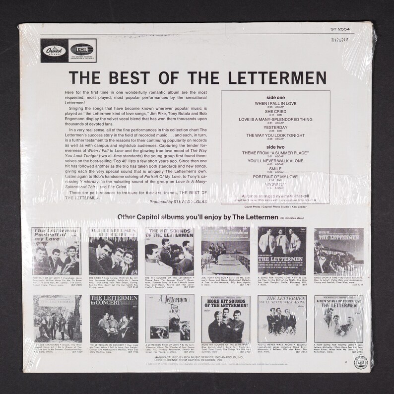 The Lettermen the Best of the Lettermen LP - Etsy