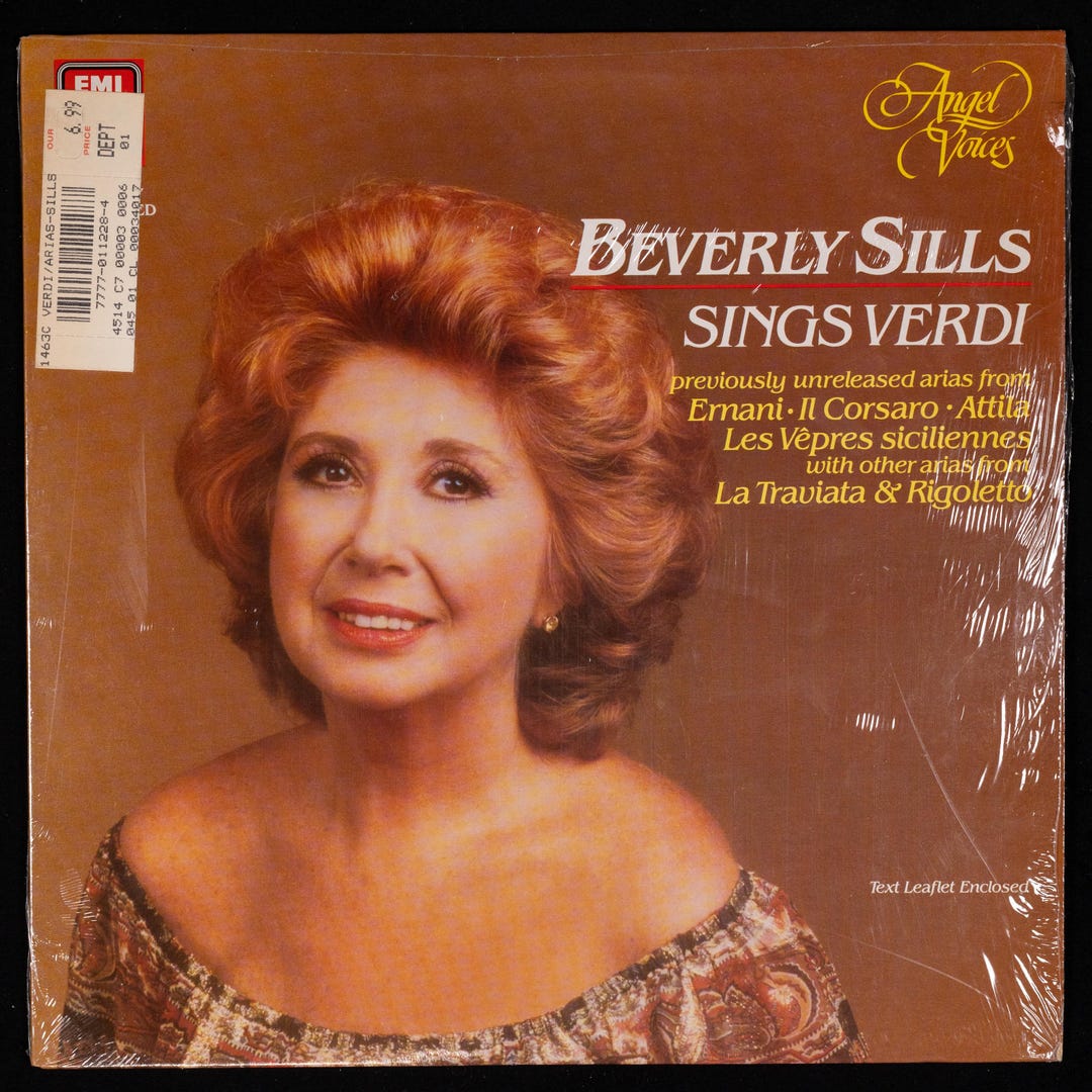 Beverly Sills Sings Verdi LP - Etsy