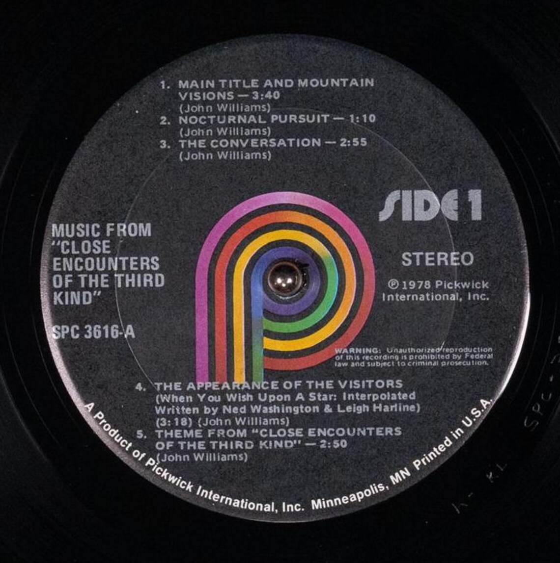 Music From Close Encounters of the Third Kind LP - Etsy