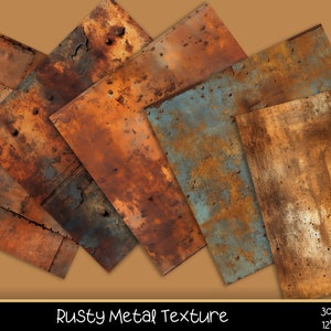Rusty Metal Texture – 20 Seamless Digital Papers (commercial Use) - Etsy