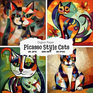 20 Picasso Cats Images, Picasso Style Cats, Cubist Cats, Pablo Picasso ...