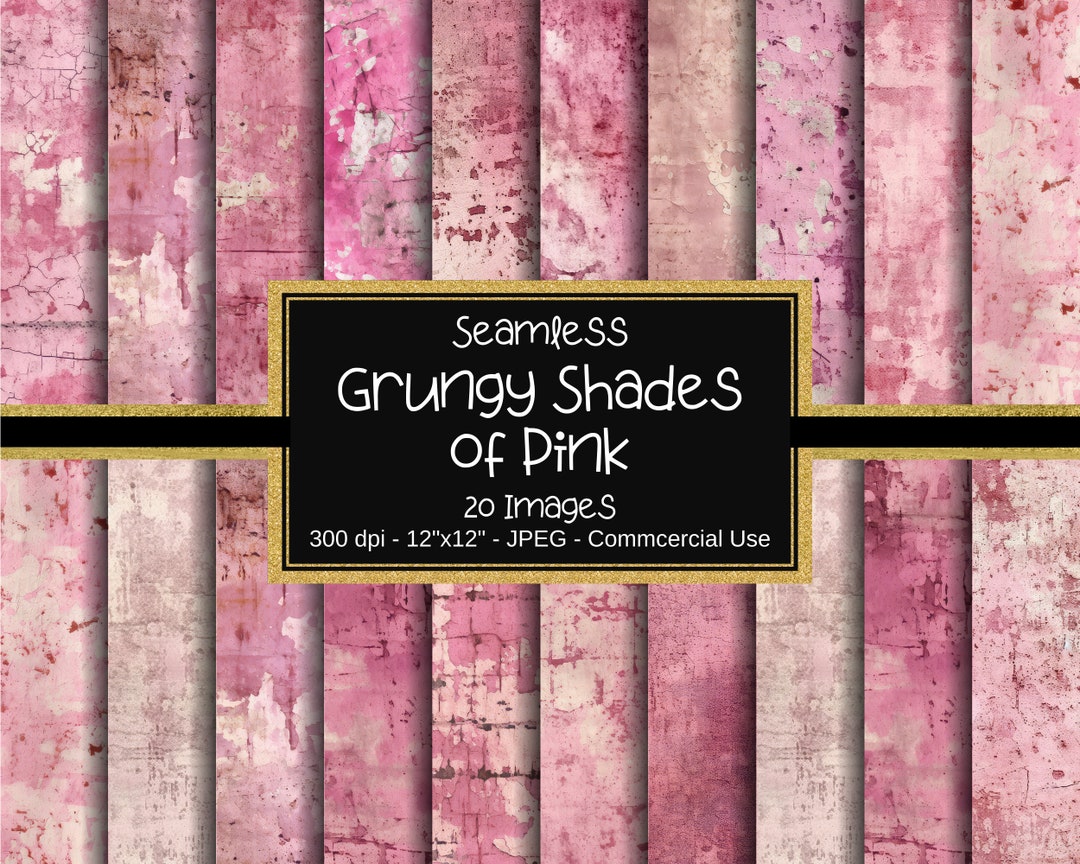 Seamless Grungy Shades of Pink, Digital Paper, Distressed Textures ...