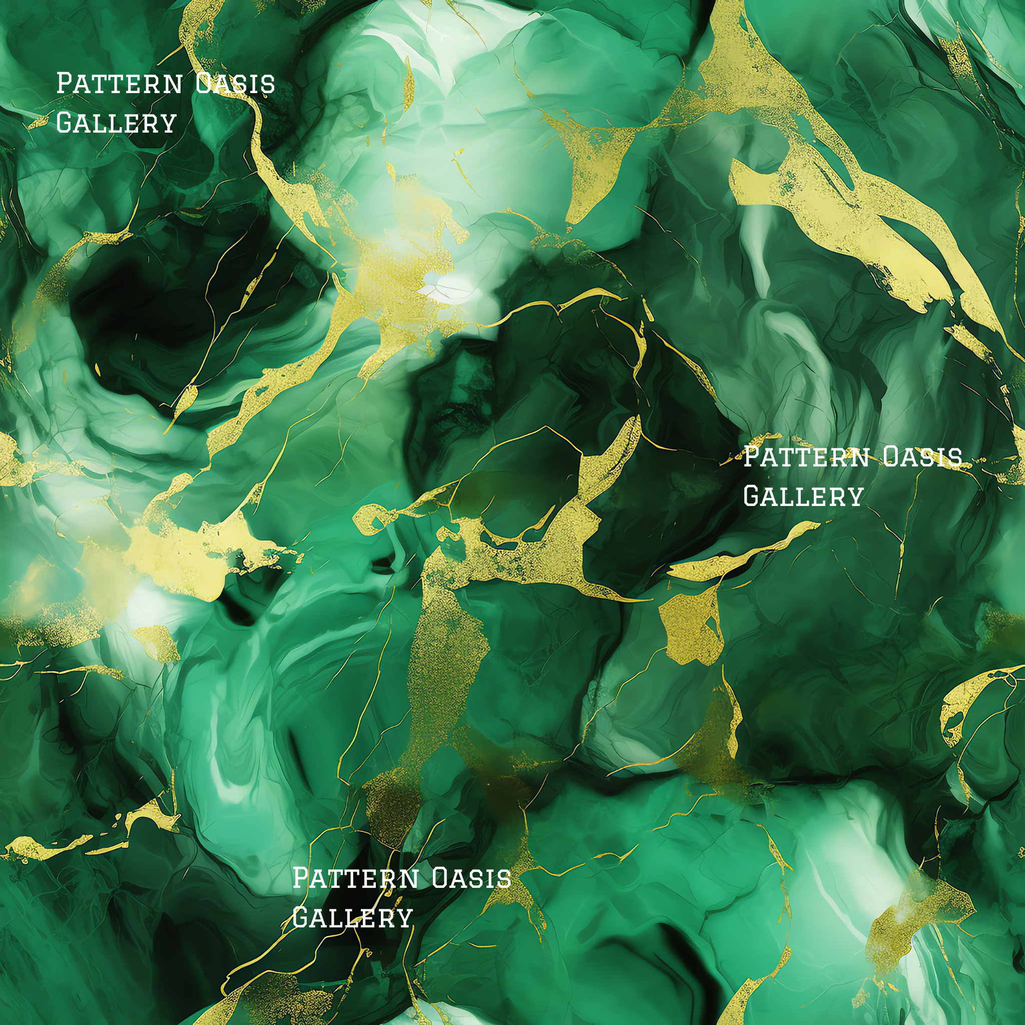 Emerald Green and Gold Ink Digital Paper, Marble Digital Paper Pattern ...