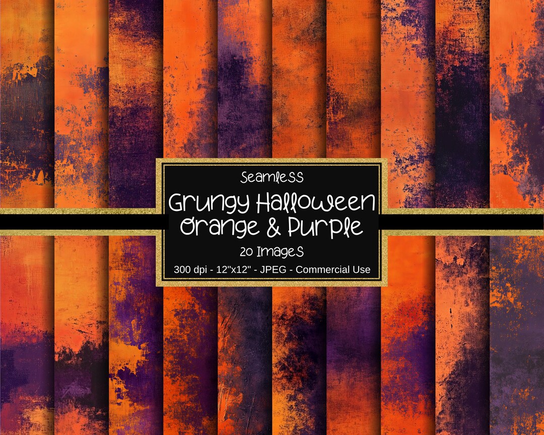 Grungy Halloween Seamless Digital Paper, Distressed Background, 12"x12 ...