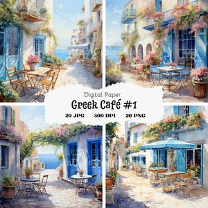 20 Greek Cafes Images, Greek Café Clipart, Greek Restaurant, Greek ...