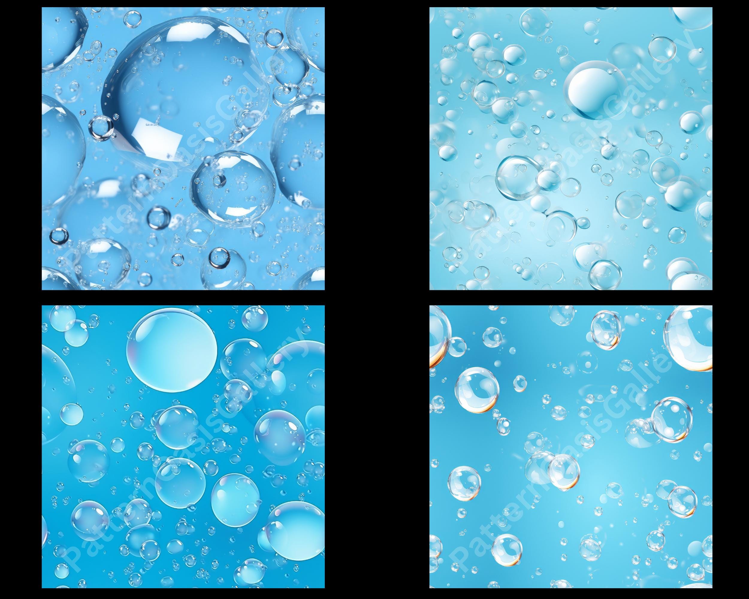 Bubbles Digital Paper Textures, Seamless Water Bubbles Texture ...