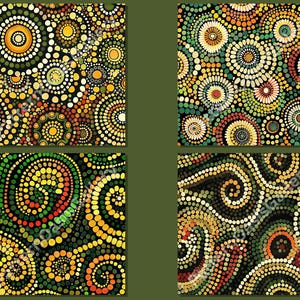 Dotted Circles Seamless Digital Paper, Seamless Circles Pattern, Dot ...