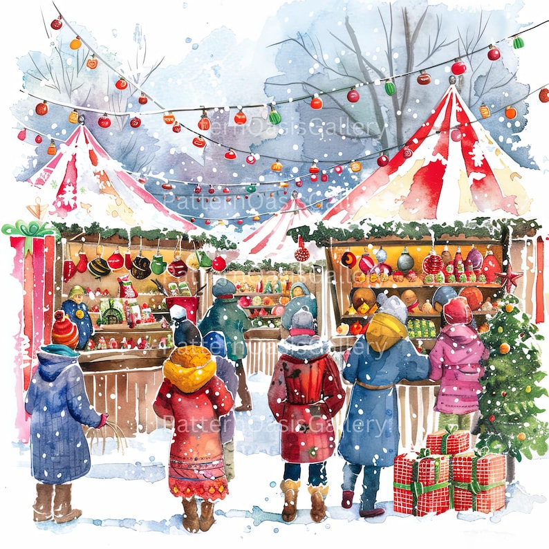 20 Christmas Market Clipart, Winter Market Images, Christmas Market ...