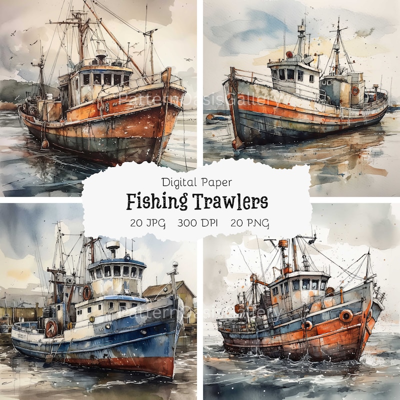 Trawler Clip Art - Etsy
