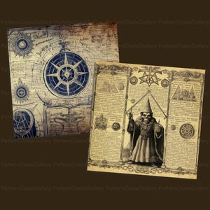 Mystical Occult Junk Journal Paper, Printable Gothic Pages, Vintage ...