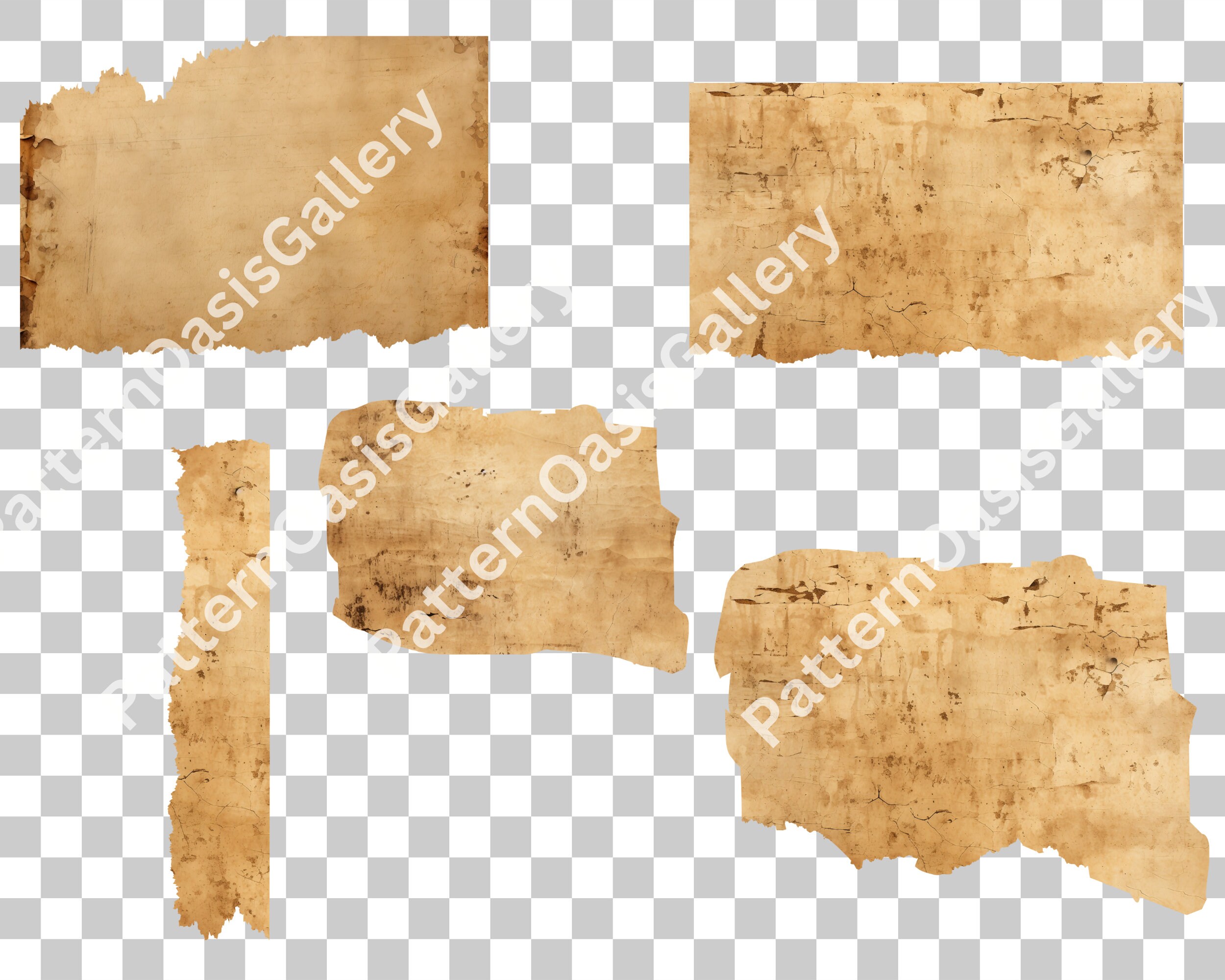 Torn Paper Clipart, 25 Transparent PNG Files,vintage Texture, Ripped ...