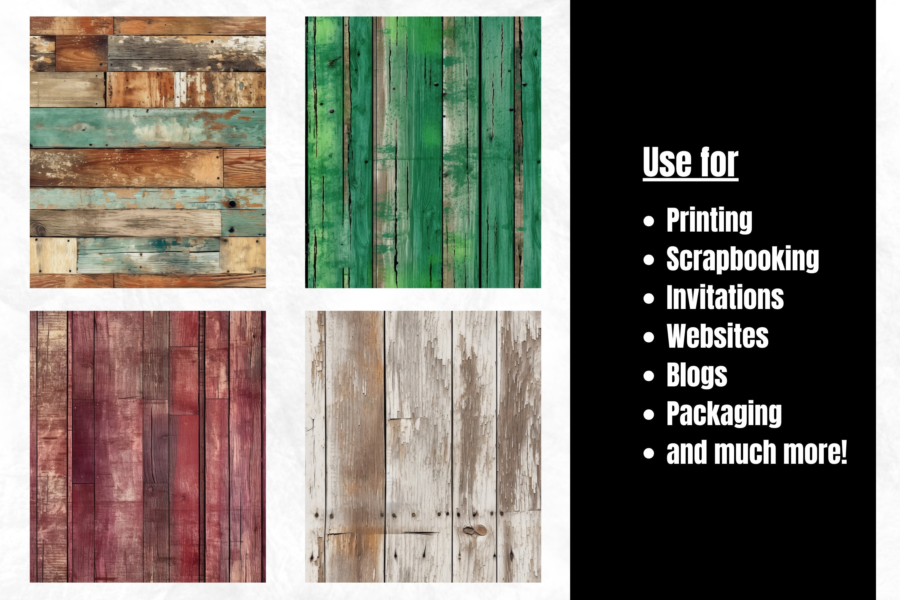 300 Wood Texture Seamless Patterns, Shabby Chic Distressed Wood Plank ...