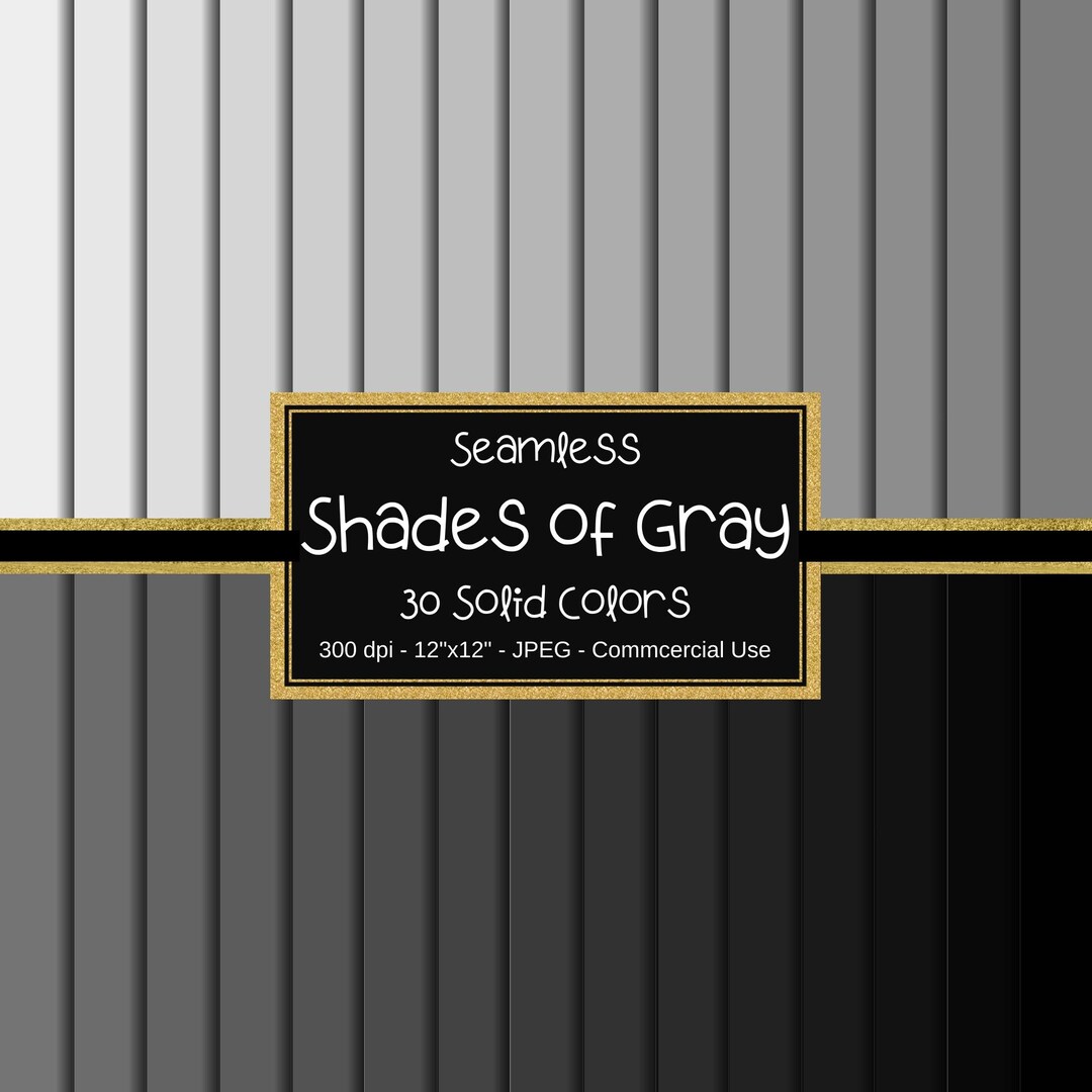 Shades of Gray Digital Paper Pack, Solid Background, Base Digital Paper ...