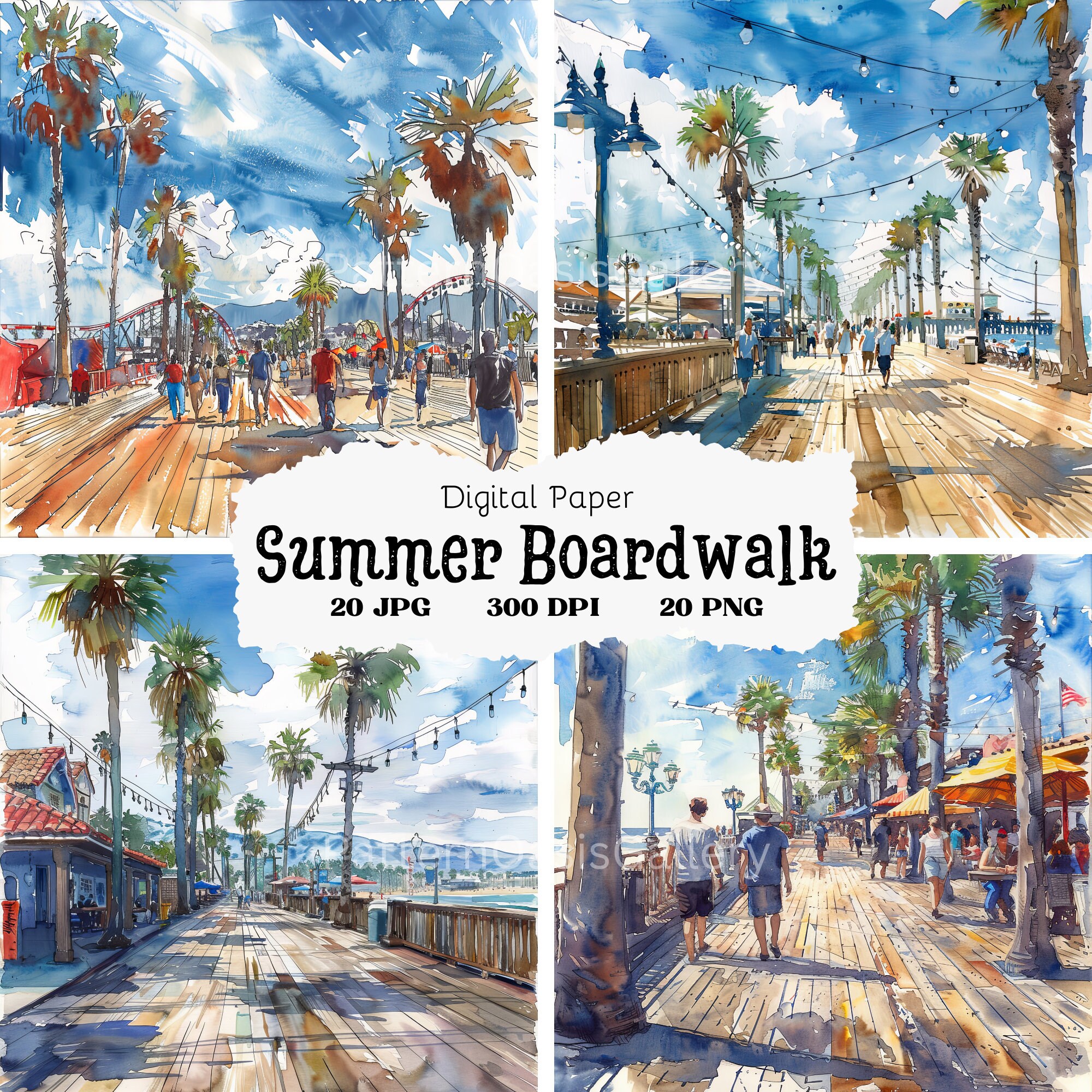 20 Summer Beach Boardwalk Clipart, Boardwalk Clipart, Beach Images ...