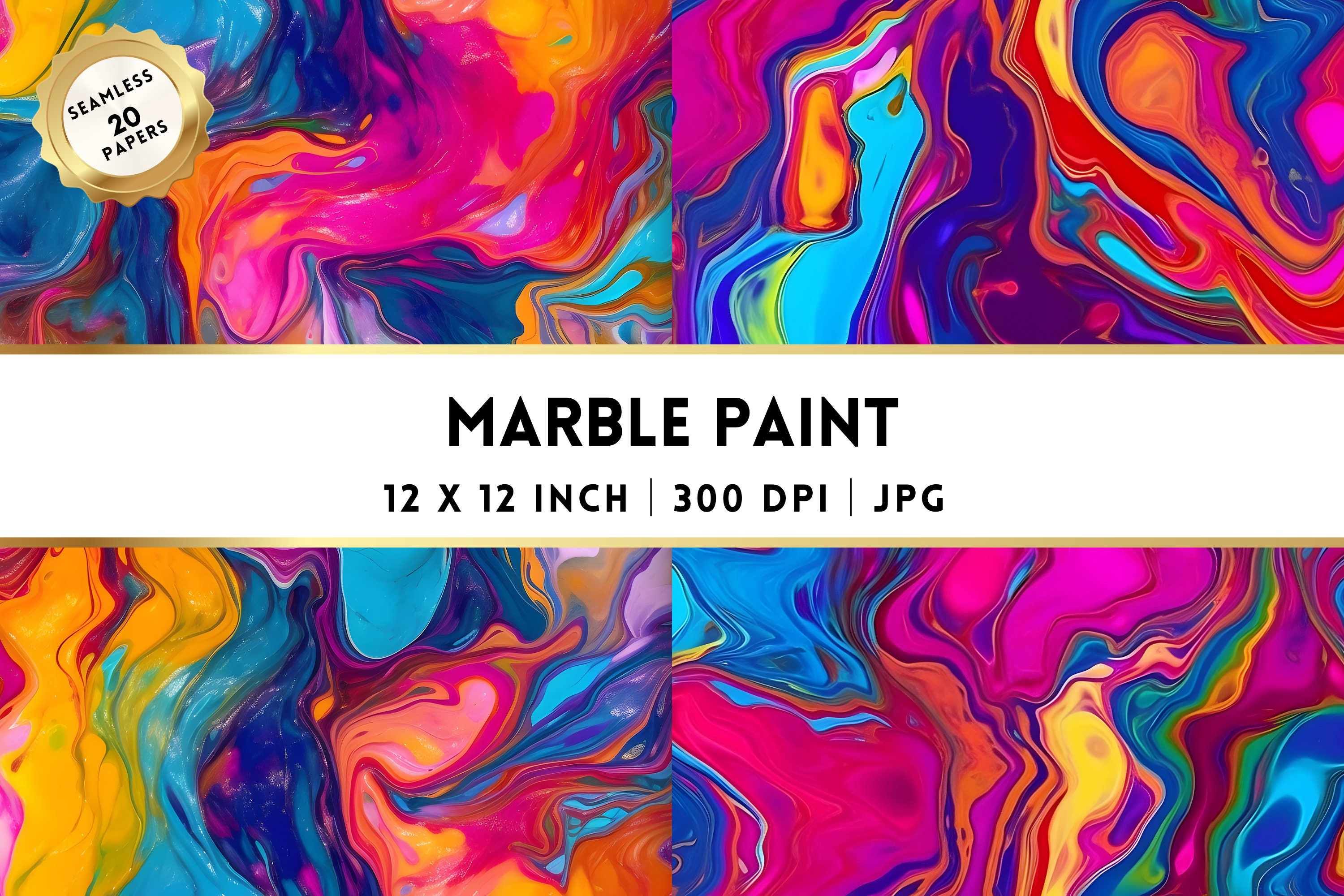 Marble Paint Seamless Digital Paper Instant Download, Scrapbooking ...