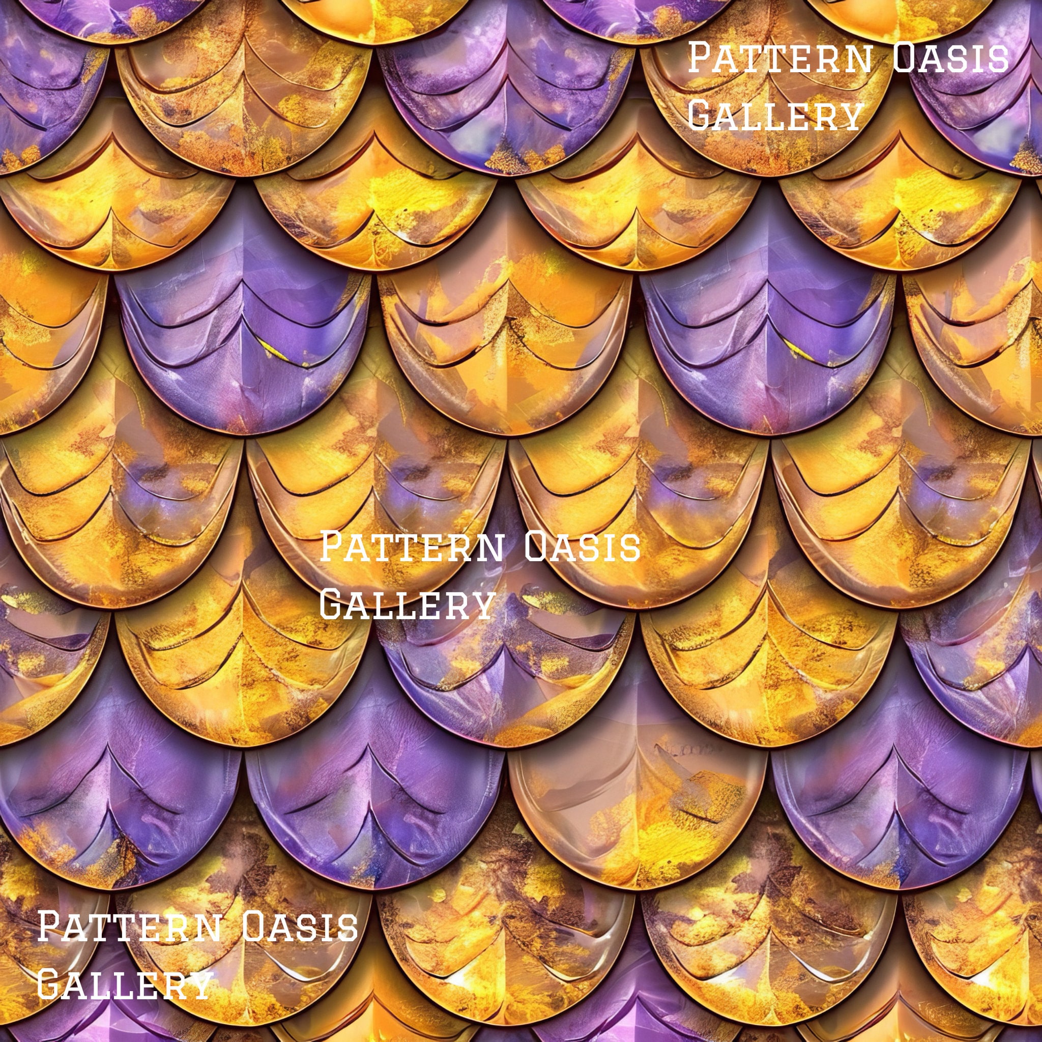 Dragon Scales Seamless Digital Paper, Purple and Yellow Bronze Dragon ...