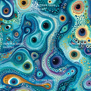 Dotted Abstract Art Seamless Digital Paper, Seamless Dot Pattern, 12 ...