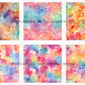 Rainbow Paper Seamless Patterns, Rainbow Texture Digital Paper ...