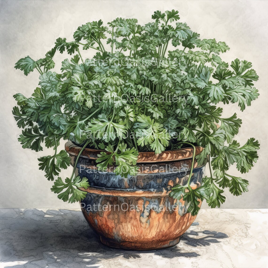 20 Parsley in Pots Clipart, Herbs Clipart, Parsley Images, Printable ...