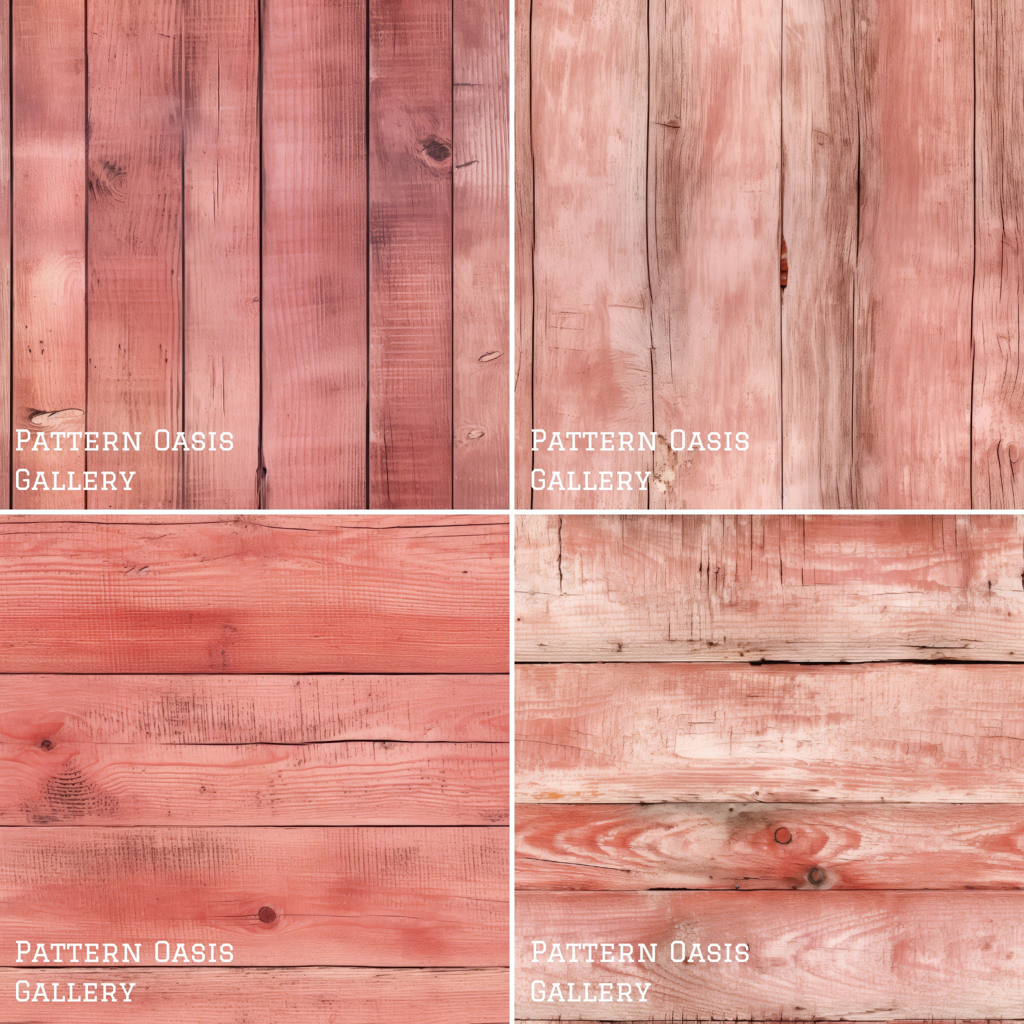 Pale Red Wood Planks Textures Digital Paper, Seamless Rustic Wood ...
