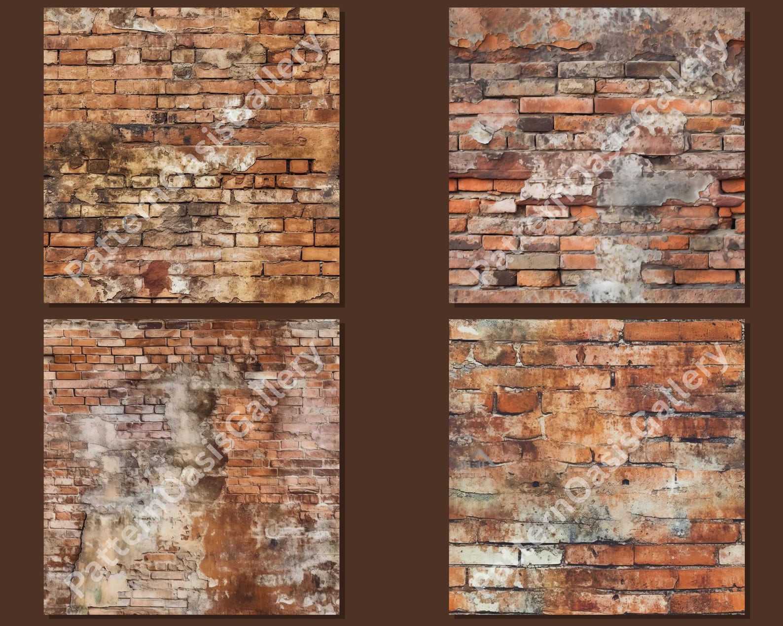 Aged Brick Wall Background, Digital Paper, Distressed Textures, Old ...