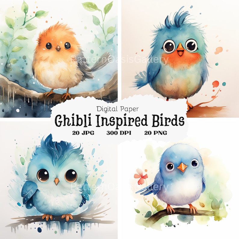 20 Cute Birds Clipart, Cute Birds Images, Cute Fluffy Birds, Printable ...