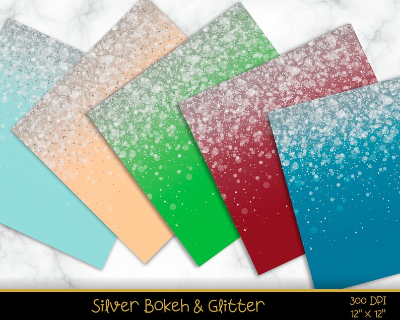 Silver Bokeh Glitter Digital Paper, 100 Colors (digital Download) - Etsy