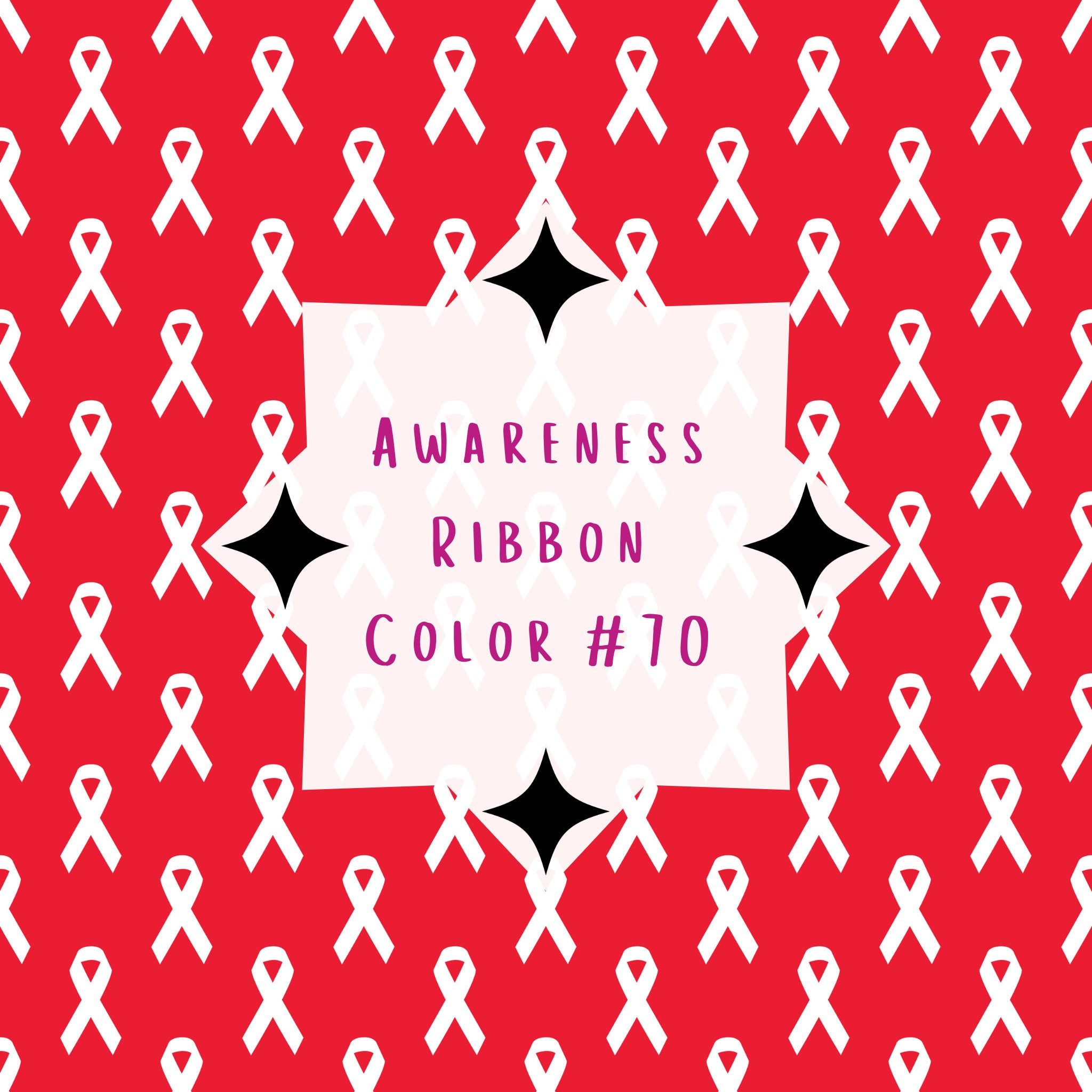 100 Cancer Ribbon Seamless Digital Paper, 100 Colors, Scrapbook Papers ...