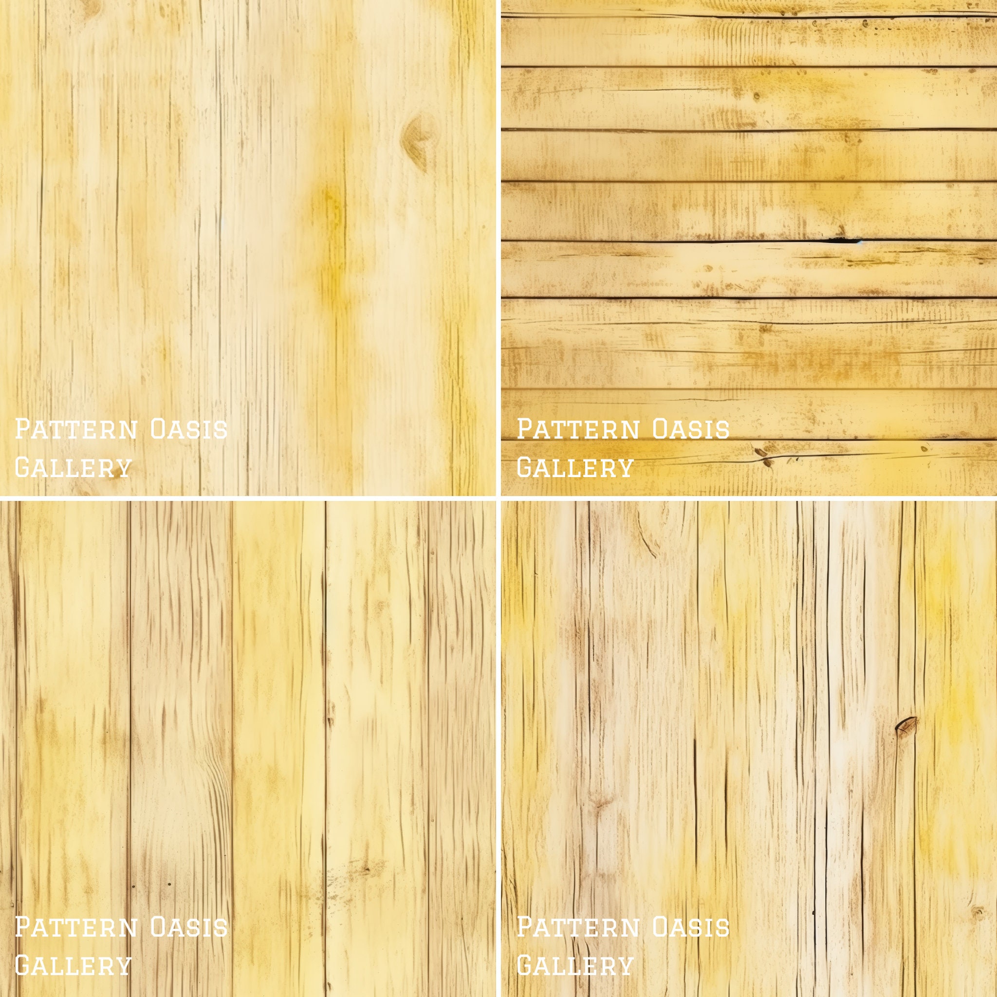 Pale Yellow Wood Textures Digital Paper, Seamless Rustic Wood Digital ...