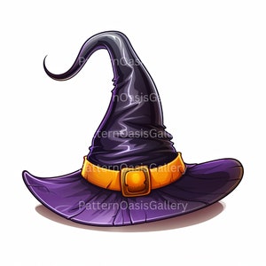 Witch Hat Clip Art, Wizard Hat Clipart, Halloween Clipart, 20 Designs ...
