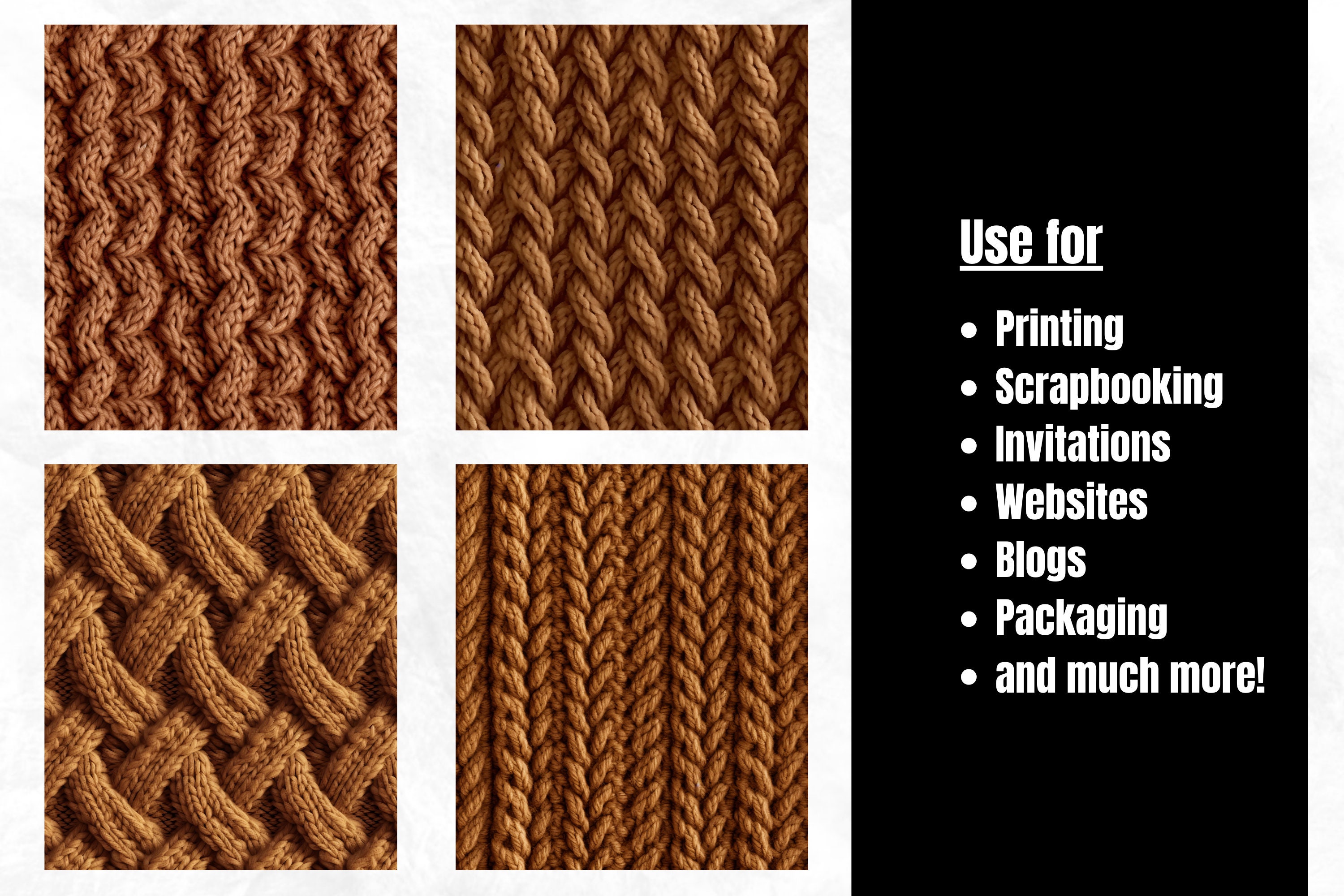 Knit Texture Seamless Digital Paper, 30 Images, Junk Journal Knit Paper ...