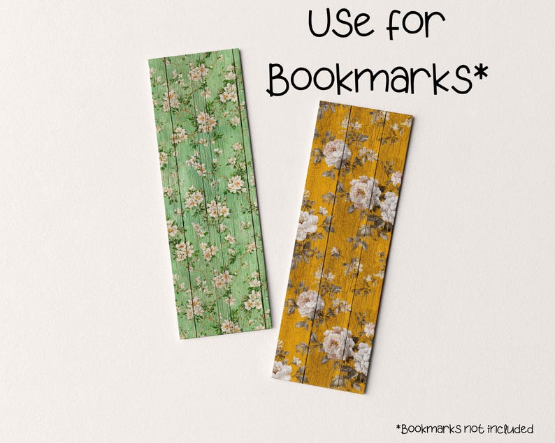 Floral Wood Textures Digital Paper Pack, Seamless Shabby Chic Rustic ...