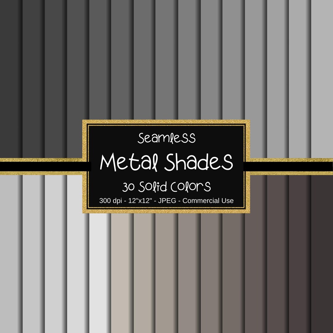 Metal Colors Digital Paper Pack, Solid Background, Base Digital Paper ...