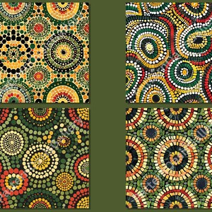 Dotted Circles Seamless Digital Paper, Seamless Circles Pattern, Dot ...