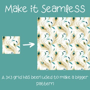 Peacock Feathers SEAMLESS Digital Paper Pack, Watercolor Peacock ...