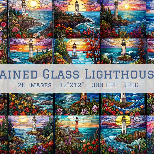 Stained Glass Lighthouse - Etsy Canada