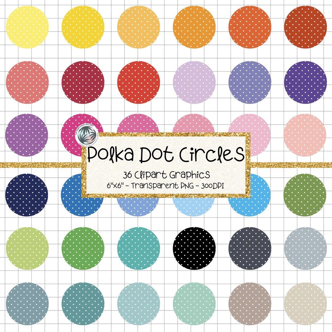 White Polka Dot Circles Clipart, Transparent PNG Clip Art, Rainbow ...