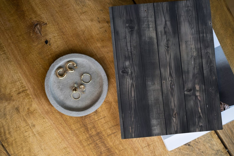 Black Wood Textures Digital Paper, Seamless Rustic Planks (digital ...